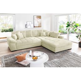 Ecksofa MR. COUCH, B:323cm H:92cm T:222cmmiami 4 cream, 90% Polyester / 10% Nylon, Wohnzimmer, Sofas, "Richmond, L-Form mit Kaltschaum"