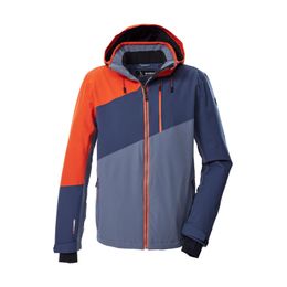Skijacke Killtec "KSW 32 MN SKI JCKT", Herren, Gr. L, stahlgrau, Oberstoff: 100% Polyester, Futter: 100% Polyester, Füllung: 100% Polyester (recycelt), Jacken, Wasserdichte, atmungsaktive Skijacke mit abnehmbarer Kapuze
