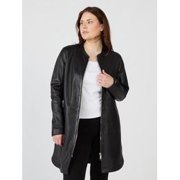 Langjacke Maze "42023104", Damen, Gr. 42, schwarz, Obermaterial: 100% Lammleder; Innenfutter: 100% Polyester; Ärmelfutter: 100% Polyester, Jacken