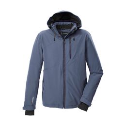 Skijacke Killtec "KSW 24 MN SKI JCKT", Herren, Gr. L, stahlgrau, Oberstoff: 100% Polyester, Futter: 100% Polyester, Füllung: 100% Polyester (recycelt), Sportlich, Jacken, Atmungsaktive, wasser- u. winddichte Funktionsjacke, abnehmbare Kapuze