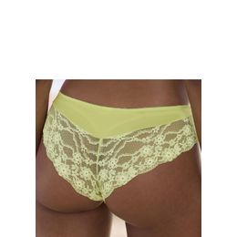 Panty Vivance "Anisa", Damen, Gr. 32/34, gr&uuml;n (lime), Spitze, Obermaterial: 86% Polyamid, 14% Elasthan, Unterhosen Panty, mit blumiger Spitze und feiner Zierschleife