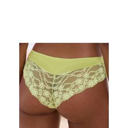 Panty Vivance "Anisa", Damen, Gr. 40/42, gr&uuml;n (lime), Spitze, Obermaterial: 86% Polyamid, 14% Elasthan, Unterhosen Panty, mit blumiger Spitze und feiner Zierschleife