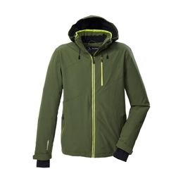 Skijacke Killtec "KSW 24 MN SKI JCKT", Herren, Gr. L, waldmeister, Oberstoff: 100% Polyester, Futter: 100% Polyester, Füllung: 100% Polyester (recycelt), Sportlich, Jacken, Atmungsaktive, wasser- u. winddichte Funktionsjacke, abnehmbare Kapuze