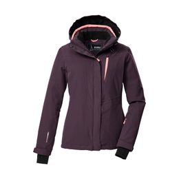Skijacke Killtec "KSW 25 WMN SKI JCKT", Damen, Gr. 38, pflaume, Obermaterial: 100% Polyester;Futter: 100% Polyester;Füllung: 100% Polyester, Jacken, Atmungsaktive, wasserdichte Skijacke mit abnehmbarer Kapuze