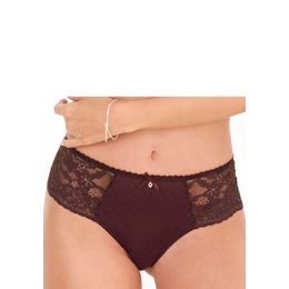 Panty s.Oliver "Livie", Damen, Gr. 32/34, lila (cassis), Spitze, Obermaterial: 87% Polyamid, 13% Elasthan, Unterhosen Panty, mit zarter Jacquardspitze und feinem Soft-Mesh