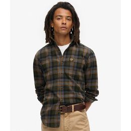Superdry Herren Lang&auml;rmeliges Holzf&auml;llerhemd aus Baumwolle Gr&uuml;n - Gr&ouml;&szlig;e: M 1041009500558B6C002