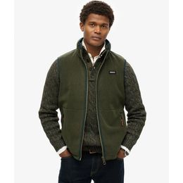 Superdry Herren Estate Fleeceweste Gr&uuml;n - Gr&ouml;&szlig;e: M 10202040001281KM002