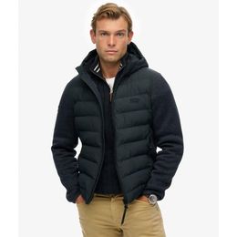 Superdry Herren Kapuzen-strickjacke in Hybrid-optik Navy - Gr&ouml;&szlig;e: M 102020200063498T002