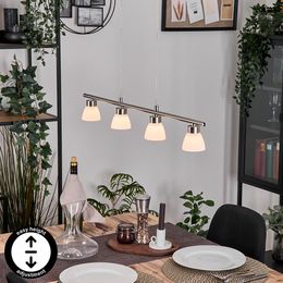 hofstein Ordan Pendelleuchte LED Nickel-Matt, 4-flammig