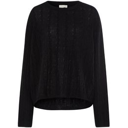include - Rundhals-Pullover, schwarz, Gr. 46/48 - Kaschmir