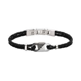 Emporio Armani Armband Herren Größe One Size schwarz / silber