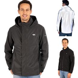 Valkental Herren 3in1 Smart Jacket - Wasserdichte Jacke mit Fleece Zipp-In - Regenjacken - black / reflective