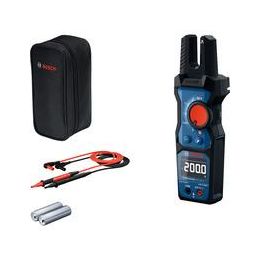 Bosch Offene Strommesszange GFM 1000-15, Messger&auml;t blau/schwarz, 2x Batterien, Tasche