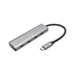 Digitus USB-C 4-Port, USB-Hub silber