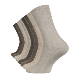 Cotton Prime Socken Herren Größe 43/46 beige / braunmeliert / schlammfarben