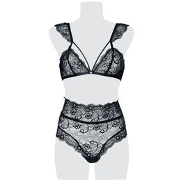 Grey Velvet 2-teiliges Bra Set aus Spitze W&auml;sche-Set schwarz in M 15300