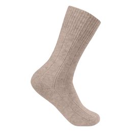 Cash-mere.ch Kaschmir Socken Damen Gr&ouml;&szlig;e 35/38 beigemeliert