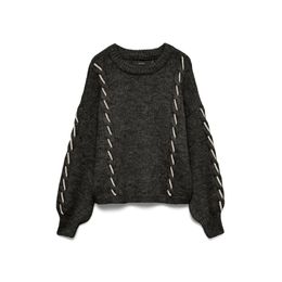 V&eacute;ro Moda Vero Moda Pullover 'VMILINA' Damen Gr&ouml;&szlig;e XS dunkelbraun / graumeliert
