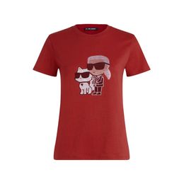 K by KARL LAGERFELD Karl Lagerfeld T-Shirt 'IKON' Damen Gr&ouml;&szlig;e S rot / wei&szlig;