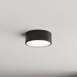 Deckenlampe Cleo 200, schwarz, Sensor, IP54, Ø 20 cm, Metall