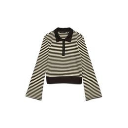 V&eacute;ro Moda Vero Moda Shirt 'VMIsabella' Damen Gr&ouml;&szlig;e L creme / schwarz