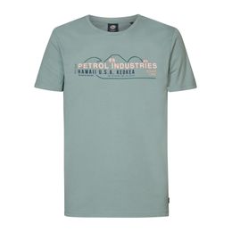 PETROL INDUSTRIES Shirt male size XXL Light blue / Green / Pink