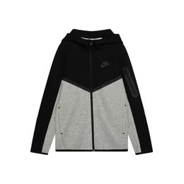 Nike Sportswear Sweatjacke 'TCH FLC' Jungen Gr&ouml;&szlig;e 158/170 dunkelgrau / graumeliert / schwarz
