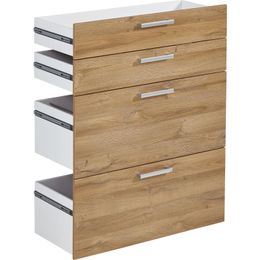 Schubkasteneinsatz FMD, B:84cm H:106cm T:34,5cm, braun, Holzwerkstoff, Schubladen, "Calvia 14"