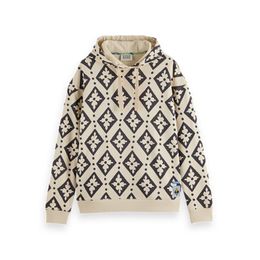 Scotch & Soda Scotch & Soda Hoodie in Beige/ Schwarz - 58% | Größe XL | Herren-sweatshirts-jacken
