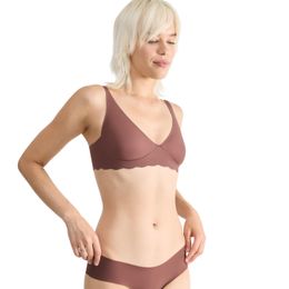 Soft-BH Sloggi "ZERO Microfibre 2.0", Damen, Gr. M, N-Gr, braun (cacao), Obermaterial: 76% Polyamid, 24% Elasthan, BHs, nahtlos, mittlerer Halt, Microfaser, weich