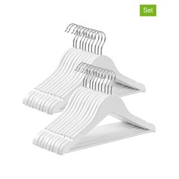 Songmics 20er-Set: Kleiderbügel in Weiß/ Silber - (B)35 x (H)20 cm - 24% | Garderoben