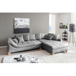 Ecksofa MR. COUCH, B:339cm H:93cm T:222cmmiami 6 rock, 90% Polyester / 10% Nylon, Wohnzimmer, Sofas, "Bologna, L-Form, mit Kaltschaum", bis 140 kg