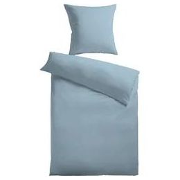 Bettwäsche Kinzler "Mikrofaser Fleece", blau (hellblau), B/L: 135cm x 200cm, 1 Stk., 1 Stk., Fleece, B/L: 80cm x 80cm, 2 Stk., Fleece, Obermaterial: 100% Polyester;Bügeln bei geringer Temperatur;trocknergeeignet;nicht bleichen, Bettwäsche, Uni Farben, angenehm warm