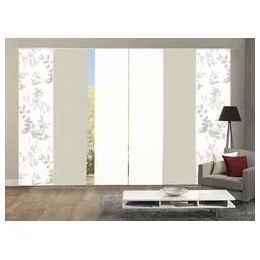 Schiebegardine Home Wohnideen "6er SET" Gr. 1, beige (sand), B:60cm H:245cm, Polyester, Gardinen, Schiebevorhang Digidruck 6er Set AYLA