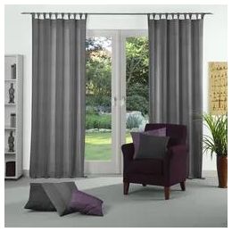 Vorhang WIRTH "Niederau" Gr. 4, grau, B:132cm H:245cm, Jacquard, Polyacryl, Polyester, Gardinen
