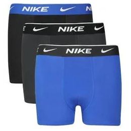 Boxershorts Nike SPORTSWEAR "EVERYDAY COTTON 3PK BOXER BRIEF für Kinder", Kinder, Gr. S (128/134), blau (blau, anthrazit, schwarz), Single Jersey, Obermaterial: 95% Baumwolle, 5% Elasthan, Unterhosen, für Kinder