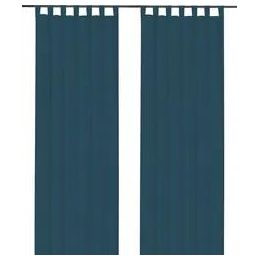 Weckbrodt-Gardinen Vorhang WECKBRODT "Vito" Gr. 2, blau (dunkelpetrol), B:140cm H:245cm, Satin, Polyester, Gardinen, Microvelour, blickdicht, Unifarben, Gardine, Store
