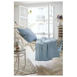 Bettwäsche Primera "Summer-Set in Gr. 150x200 cm", blau (ozean), B/L: 150cm x 200cm, 1 Stk., 1 Stk., Buntgewebe, B/L: 80cm x 80cm, 2 Stk., Buntgewebe, Obermaterial: 100% Baumwolle, Bettwäsche, Bettwäsche aus Baumwolle, atmungsaktive Bettwäsche mit Reißverschluss