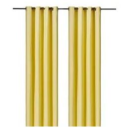 Weckbrodt-Gardinen Vorhang WECKBRODT "Vito", gelb, B:140cm H:245cm, Satin, Polyester, Gardinen, Microvelour, blickdicht, Unifarben, Gardine, Store