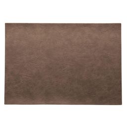 Asa Tischset Vegan Leather, Braun, Kunststoff, rechteckig, 46x33 cm, abwischbar, wasserabweisend, Wohntextilien, Tischw&auml;sche, Tischsets