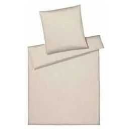 Bettwäsche Elegante "Circle", beige (natur), B/L: 155cm x 220cm, 1 Stk., 1 Stk., Mako-Satin, B/L: 80cm x 80cm, 2 Stk., Mako-Satin, Obermaterial: 100% Baumwolle, Bettwäsche, angenehmes Hautgefühl