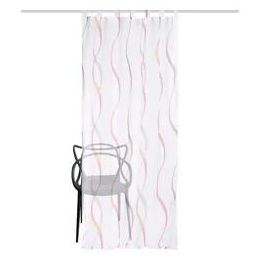 Vorhang Home Wohnideen "SCHLAUFENSCHAL" Gr. 1, rot, B:140cm H:245cm, Voile, Polyester, Gardinen, Schlaufenschal bedruckt