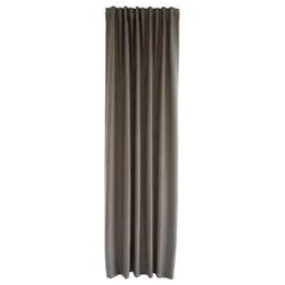 Vorhang HOMING "RE-Allen" Gr. 1, grau (taupe), B:140cm H:245cm, Polyester, Gardinen, Fertigschal RE-Allen