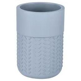 Zahnputzbecher Kleine Wolke "Dash", blau (iceblau), B:7,5cm H:11cm L:7,5cm, Polyresin, Zahnputzbecher
