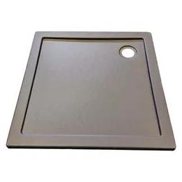 Eckduschwanne Sanotechnik, grau, B:90cm H:4cm T:90cm, Duschwannen, mit Steineffekt, LxBxH: 90x90x4 cm
