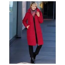 Steppmantel Classic Basics, Damen, Gr. 40, rot, 100% Polyester, unifarben, unifarben mit Farbeinsatz, unifarben mit Farbeinsätzen, Mäntel