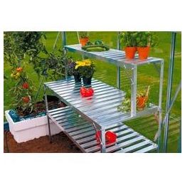Tischelement Vitavia, silber (silberfarben), B:121cm H:39cm T:28cm, Tische