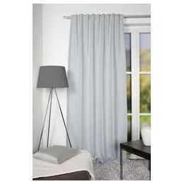 Vorhang Home Wohnideen "JOHN" Gr. 1, grau, B:140cm H:245cm, Polyester, Gardinen, HxB: 245x140, Kombibandschal Verdunklungsstoff