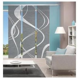 Schiebegardine Vision S "TIBANO MITTE" Gr. 1, grau (anthrazit), B:60cm H:260cm, Polyester, Gardinen, HxB: 260x60, BAMBUS OPTIK