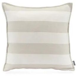HOCK Dekokissen H.O.C.K. "Turo", beige (beige, taupe, gestreift), B:45cm H:10cm L:45cm, Obermaterial: 100% Polypropylen. Füllung: 100% Polyester, Dekokissen_Sitzkissen_Kissenhüllen
